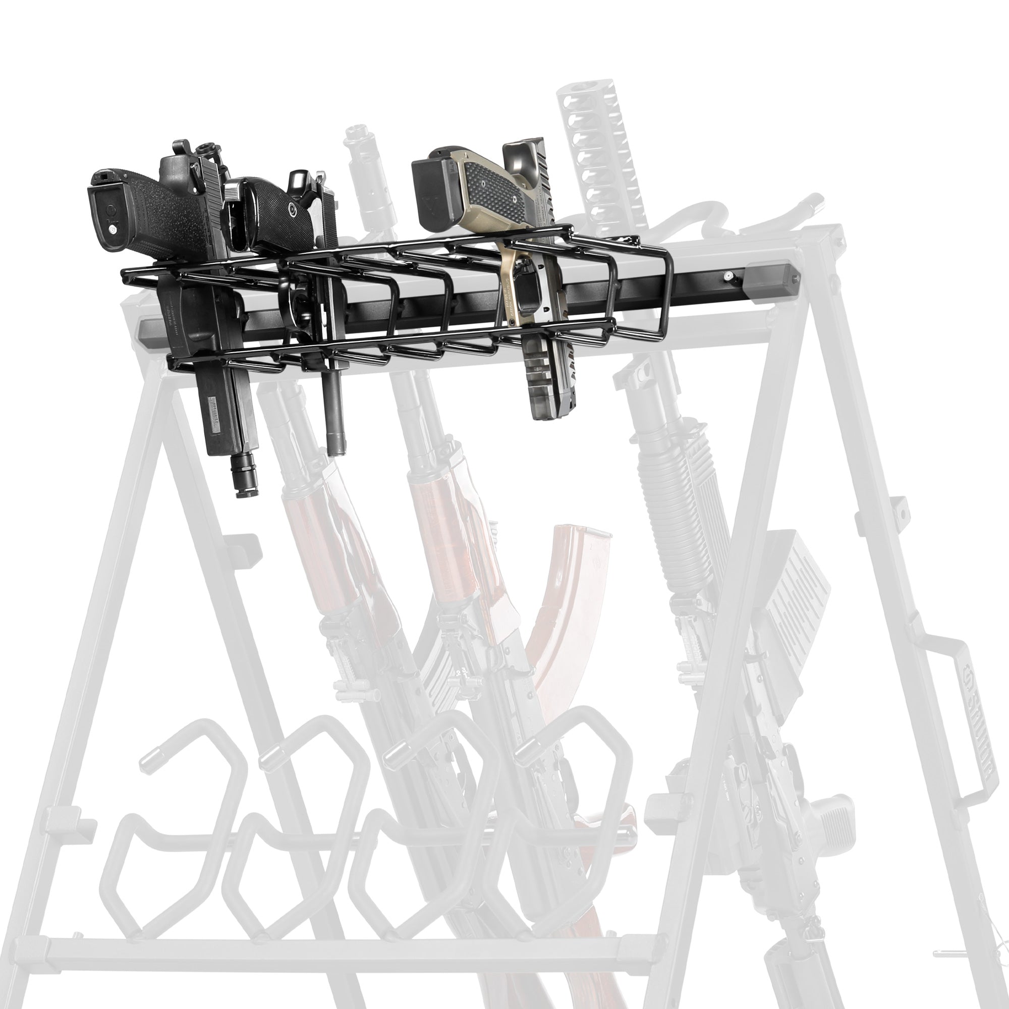 Pistol Rack Attachment for Shorty Rifle Rack - 8 Slots – Savior Equipment
